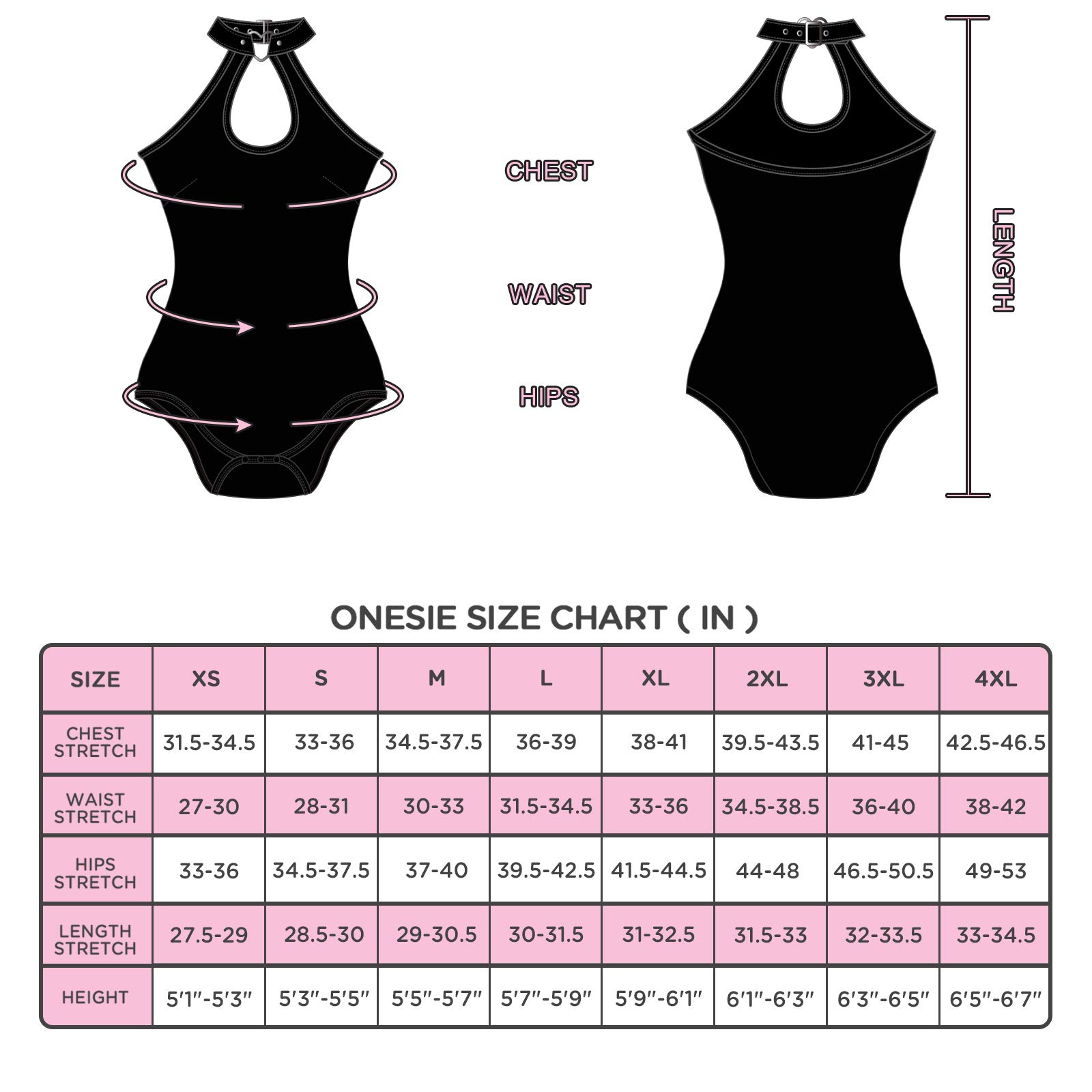Littleforbig Cotton Romper Heartbreaker Collared Onesie Bodysuit Black XS