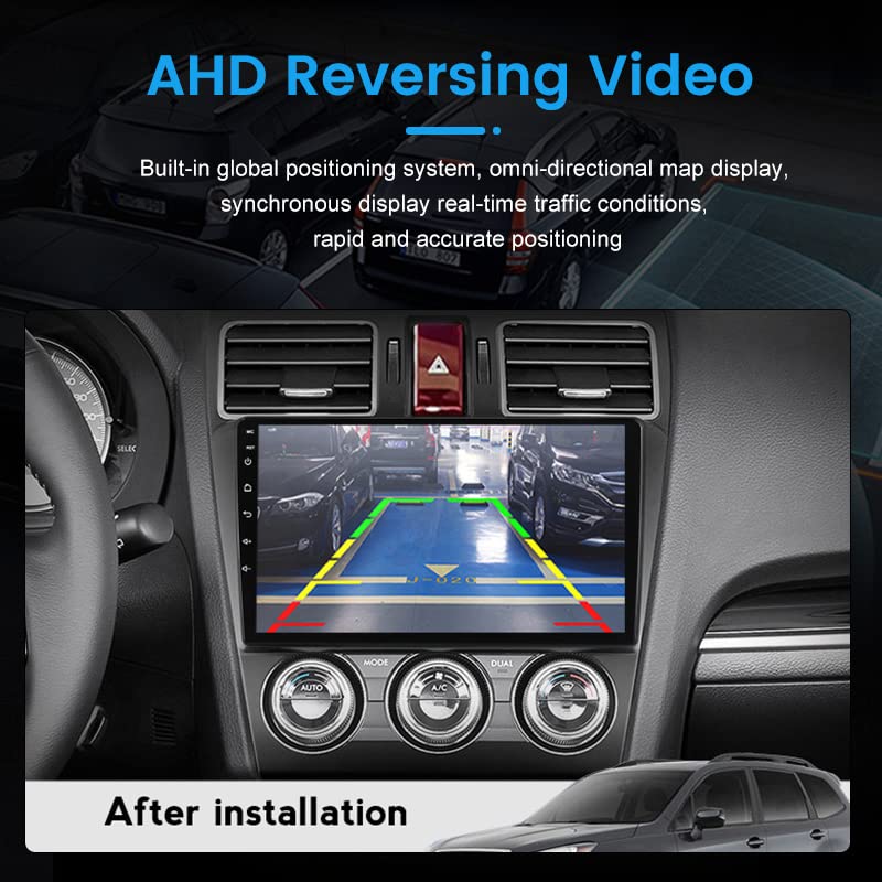 Car Radio Stereo for Subaru Forester WRX STI Impreza 2016-2018, Biorunn Android 11 9 inch Octa Core Car GPS Navi Wireless Carplay Auto Head Unit IPS Touchscreen BT FM AM RDS DSP, 2GB 32GB