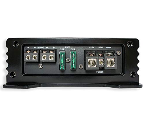Kicker Bundle Compatible with Universal Vehicle 44DCWC122 Dual 12" Loaded Ported Sub Box with A400.1 Amplifier and HA-AK8 8Ga Amp Install Kit