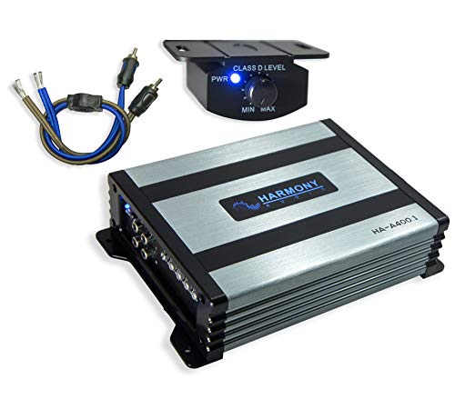 Kicker Bundle Compatible with Universal Vehicle 44DCWC122 Dual 12" Loaded Ported Sub Box with A400.1 Amplifier and HA-AK8 8Ga Amp Install Kit