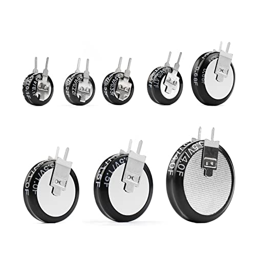 PIKIS 5.5V Super Capacitor V-Type Supercapacitor 0.1F 0.22F 0.33F 0.47F 0.68F 1F 1.5F 4.0F Super Capacitor Button Capacitance (Size : 5.5V0.47F-V)