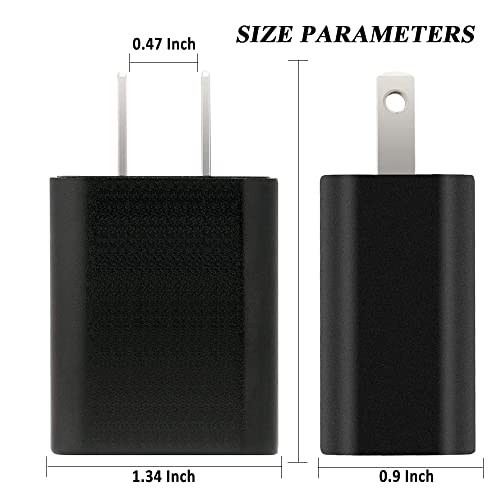 Dacheng xiaochen Micro USB Wall Charger, 5V 1A Power Supply Adapter with 1.5m Android Charger Cable, UL Certified Plug Compatible Phone Kindle and Bank, Black
