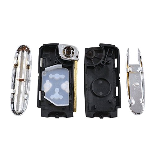 KEMANI 3 Button Modified Flip Folding Remote Key Shell Case Refit for Toyota Scion tC xB Matrix Yaris Venza Fob Replacement Uncut
