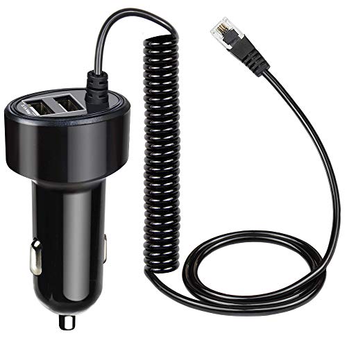 Radar Detector DC Vehicle Lighter Power Cord for Escort Valentine One V1 Beltronics Uniden and More, FouceClaus Replacement Power Adapter for Radar Detectors with Dual USB Ports(6Ft Cable)
