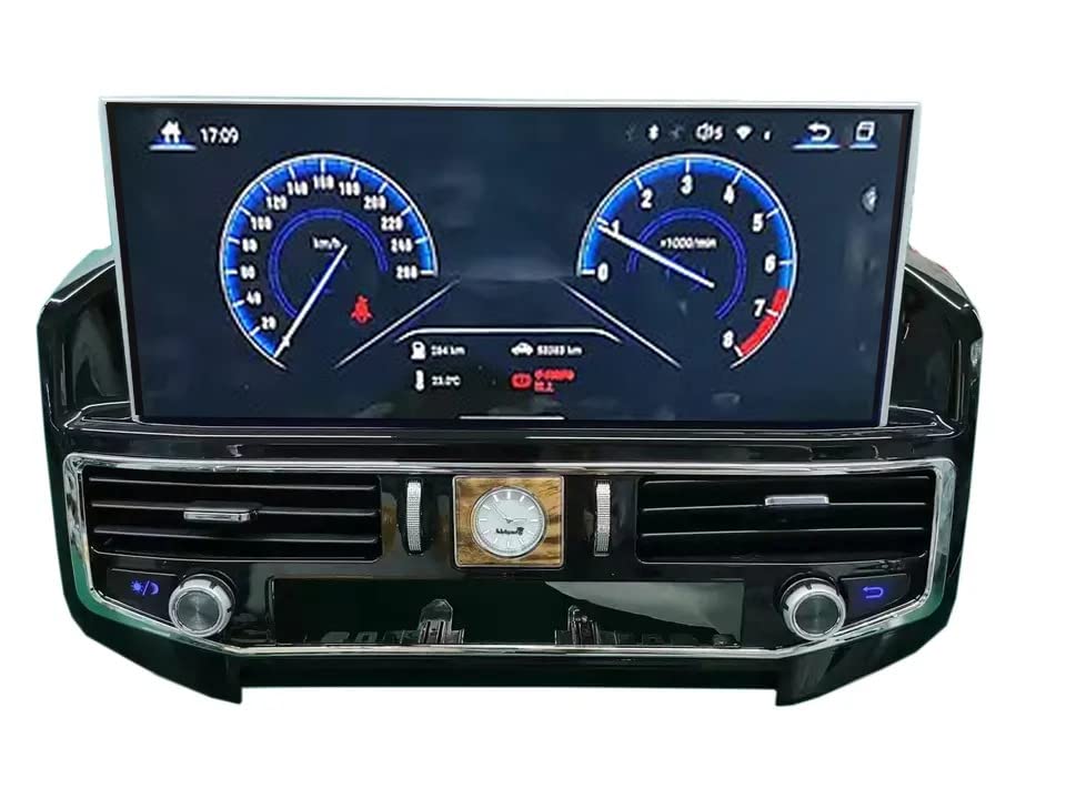 12.3β Android Car Radio Navigation Multimedia Auto Head Unit Monitor with Clock, for Land Cruiser LC200 2008-2015 Original car with Screen Version
