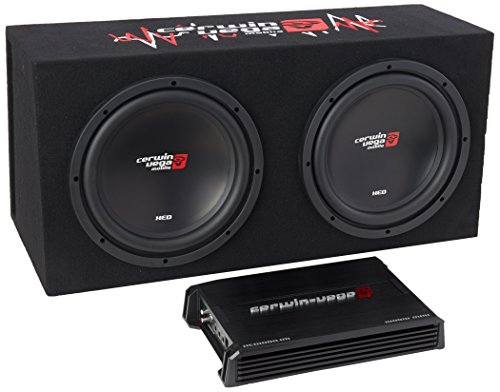 CERWIN Vega BKX212V 12" 4Ω 3000W Subwoofers Vented Enclosure Comes with Amplifier