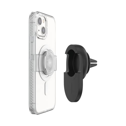 PopSockets: MagSafe Phone Grip, Phone Holder, Wireless Charging Compatible - Clear White & MagSafe Car Mount, Magnetic Phone Holder for Car, Phone Mount for Car β Black