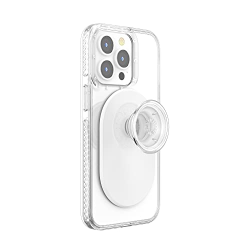 PopSockets: MagSafe Phone Grip, Phone Holder, Wireless Charging Compatible - Clear White & MagSafe Car Mount, Magnetic Phone Holder for Car, Phone Mount for Car β Black