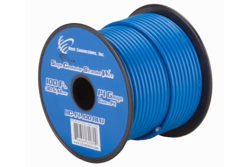 Audiopipe One roll 14 GA Gauge 100 feet Blue Car Audio Home Primary Remote Wire