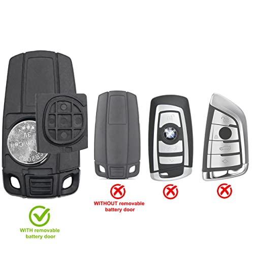 (2 Pack) CR2032 2032 for BMW Remote Key Fob Battery Replacement Original OEM (Bundle with Remote Opening Tool) for 2004-2011 1 3 5 Series E90 E92 Smart Keyless Remote with FCC ID: KR55WK49147