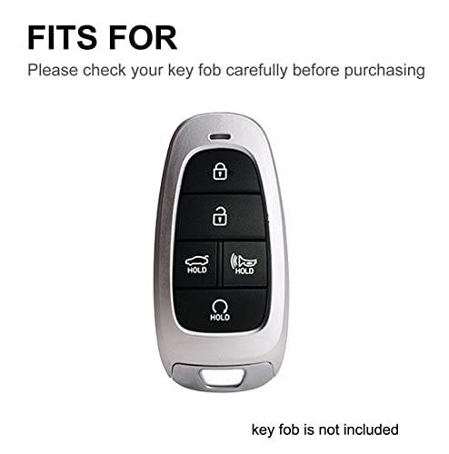 Key Fob Cover for Hyundai with Keychain Soft TPU Car Key Case Cover Compatible with Hyundai Sonata Santa fe Tucson (Green)