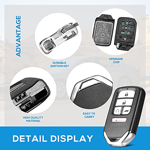 VOFONO Car Key Fob Keyless Entry Remote Start Smart Compatible with Honda Pilot 2016-2018, CRV 2017-2018 (FCC ID: KR5V2X)