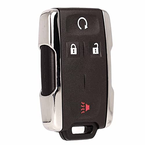 Key Fob Replacement Keyless Entry Remote Start Fits for GMC Sierra Chevrolet Silverado 1500 2500 3500 2014 2015 2016 2017 2018 2019 2020 GMC Canyon Chevy Colorado 2015-2021 M3N32337100 Chrome set of 1