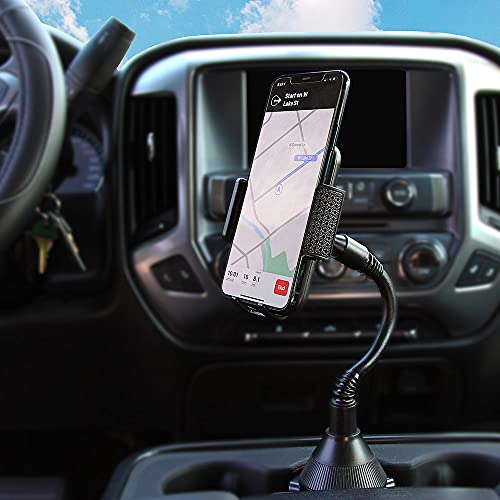 Limitless PhoneStation Car Cup Holder Phone Mount with Adjustable Base, Flexible Neck & Air Vent Clip for iPhone/Samsung/Note/Galaxy & More