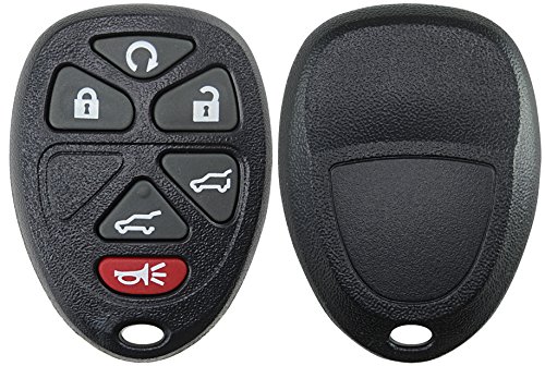 KeylessOption Replacement 6 Button Keyless Entry Remote Key Fob Shell Case and Button Pad for OUC60270