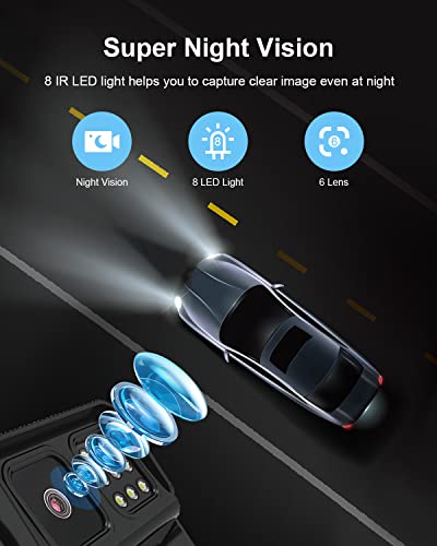 2K Backup Camera Systems, 7 Inch Vehicle Back Up Cameras with IP69 Waterproof Rear View Camera IR Night Vision, Wire Reserve Camera with Suction Cup Mount Bracket