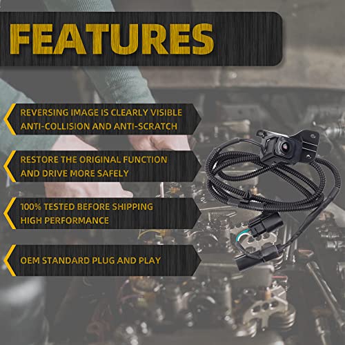 Dasbecan Rear View Backup Camera Compatible with Chevy Silverado GMC Sierra 2007-2014 Replaces 20837341 20986601 23146157 Parking Assist Camera