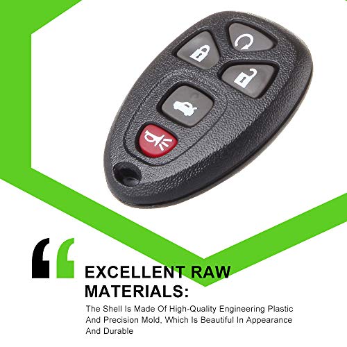 SCITOO Replacement for 2X5 Button Key Fob Keyless Entry Remote Fob Case for 04-16 for Buick LaCrosse for Chevy for Malibu for Pontiac G6 Series KOBfor GT04A