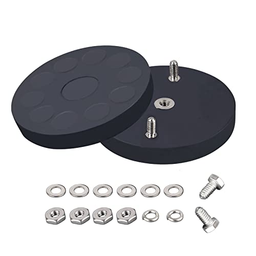 SKNOOY Magnetic Backup Camera Mount Base No Drilling, 2 Pack Anti-Scratch Neodymium Magnet, 90 LB Non-Damage Strong Magnetic Holder DVR Monitor System Mounting Base for RVs,Trailers,Trucks,Harvester
