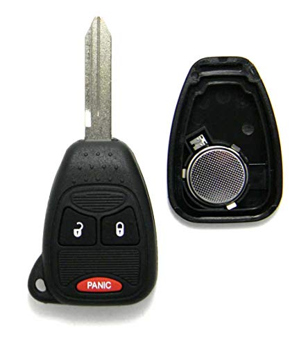 Replacement Case Compatible With Chrysler Dodge & Jeep 3-Button Remote Head Key Fob (FCC ID: OHT692427AA)