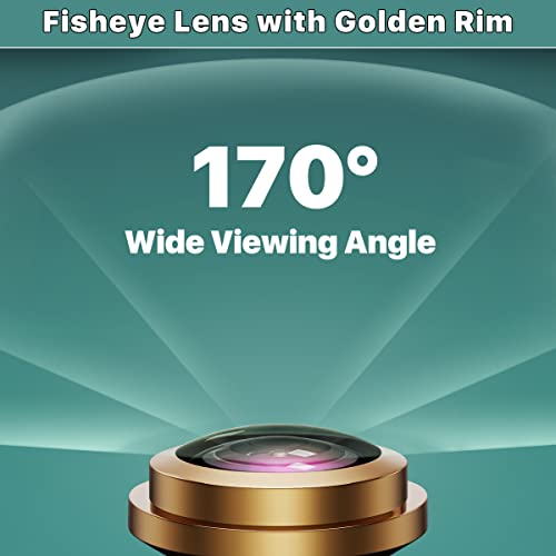 GreenYi AHD 720P Reverse Rear Cam Backup/Front/Side View Camera with Gold Rim + Hidden/Flush Mount Holder Shell