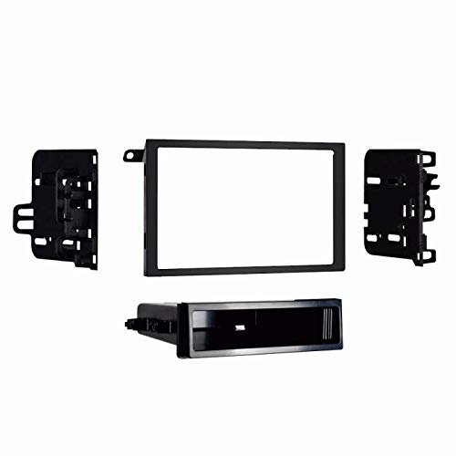 Carxtc Double or Single Din Install Car Stereo Dash Kit for a Aftermarket Radio Fits 2003-2006 GMC Yukon Denali, Yukon XL Denali Trim Bezel is Black