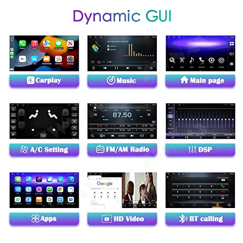 ZWNAV 13.3 inch Android 10 Car Stereo for Ford Mustang 2009-2014,128GB Car GPS Navigation Head Unit, Bluetooth, Carplay,WiFi