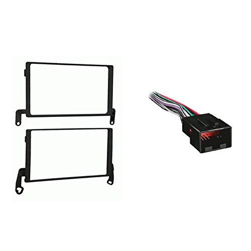 Compatible with Ford F 650 750 2005 2006 2007 2008 2009 2010 Double DIN Stereo Harness Radio Install Dash Kit