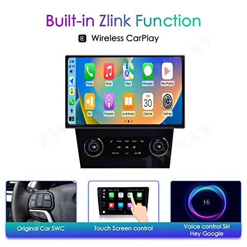 ZWNAV 13.3 inch Android 10 Car Stereo for Ford Mustang 2009-2014,128GB Car GPS Navigation Head Unit, Bluetooth, Carplay,WiFi