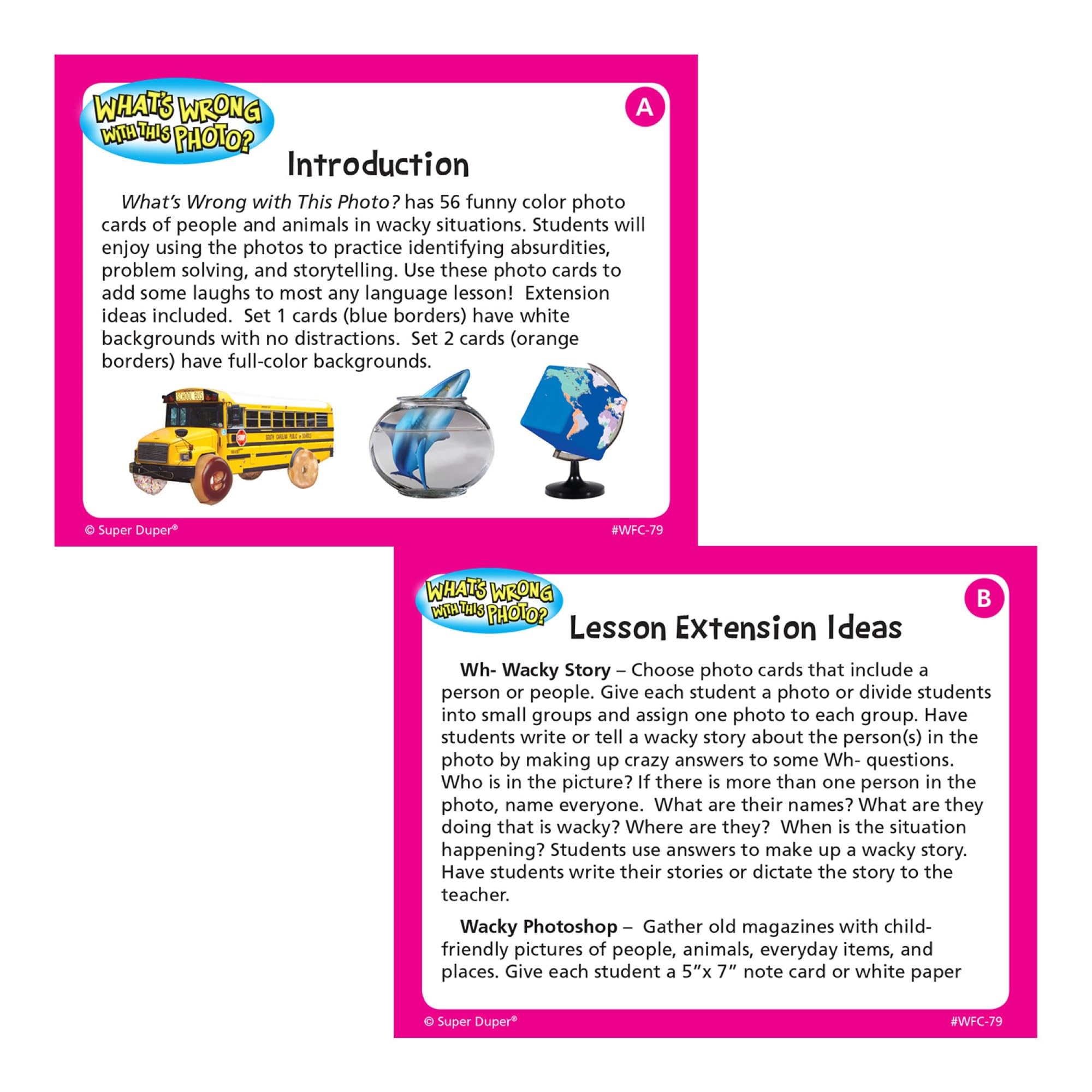 Super Duper Publications | What's Wrong with This Photo Flash Cards | Problem Solving, Reasoning and Critical Thinking Skills Fun Deck | Educational Learning Resource for Children