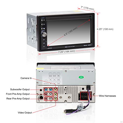 BOSS Audio Systems BV9370B Car Audio Stereo System β 6.5 Inch Double Din, Touchscreen, Bluetooth Audio and Calling Head Unit, Aux In, USB, SD, AM/FM Radio Receiver, No CD Player, Hook Up To Amplifier