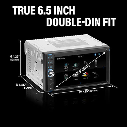 BOSS Audio Systems BV9370B Car Audio Stereo System β 6.5 Inch Double Din, Touchscreen, Bluetooth Audio and Calling Head Unit, Aux In, USB, SD, AM/FM Radio Receiver, No CD Player, Hook Up To Amplifier