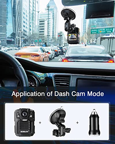 BOBLOV Car Suction Cup for HD66-02/D7 Body Camera, Car Mount and a Car Charger ONLY for HD66-02/D7 Body Camera, Don't Fit to Other Models Camera not Included