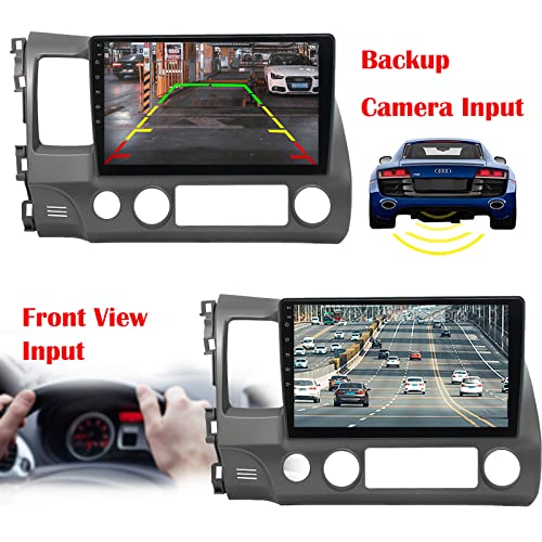 Binize Android 10 Car Stereo Compatible with CarPlay&Android Auto,10 Inch Touch Screen Car Radio Support Bluetooth,GPS Navigation,FM&AM,RDS,DSP,SWC for Honda Civic 2006-2011+Backup Camera