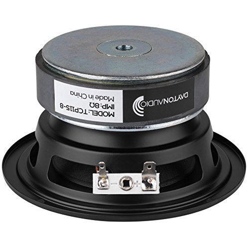 Dayton Audio TCP115-8 4" Treated Paper Cone Midbass Woofer 8 Ohm
