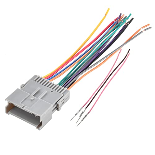 RED WOLF Car Radio Stereo Wiring Harness W/Antenna Adapter Connector Plug Replacement for GM Chevy GMC Suburban Buick Cadillac 2002-2008 Early Model