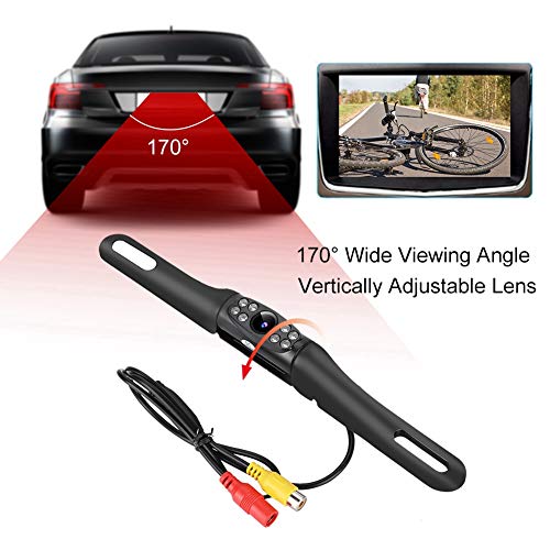 Rear View Camera, Backup View Camera Universal IP68 Waterproof 8 LED for Car