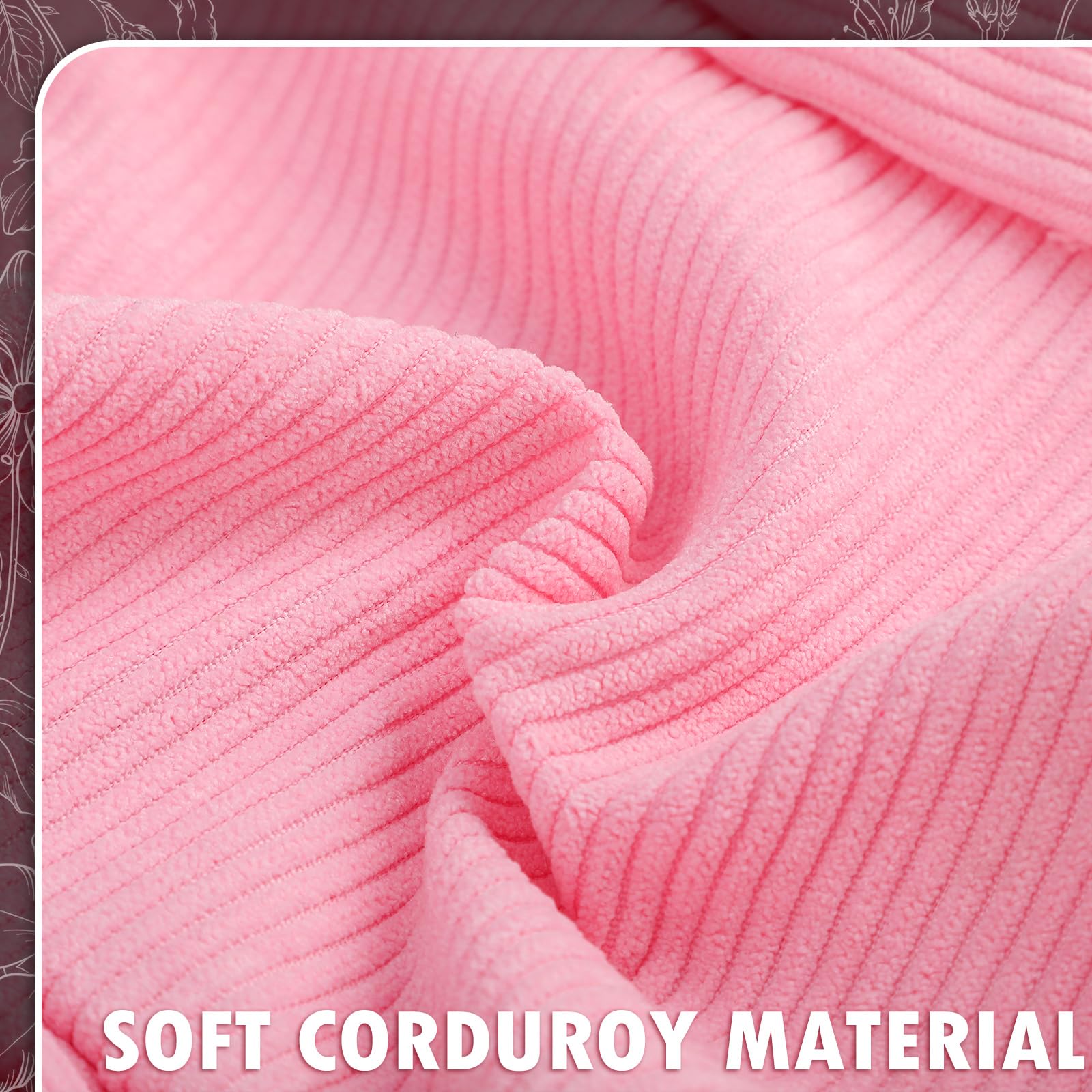 Pinkunn 4 Pcs Preppy Corduroy Makeup Bags Christmas Gift Chenille Patch Cosmetic Bag Mama Stuff Pouch Portable Stuff Travel Zipper Pouch Small Organizer Makeup Bag Set for Women