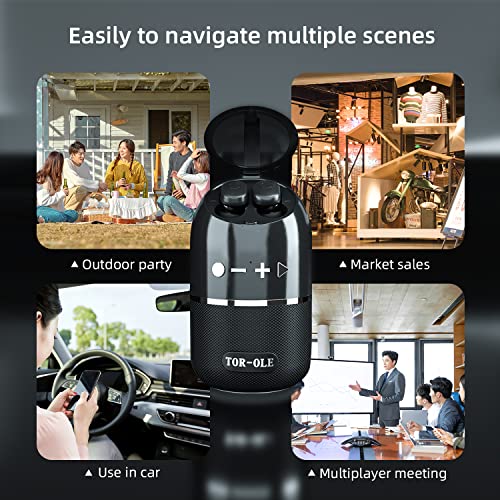 TOR-OLE Portable Bluetooth Speaker with Wireless Headphone, Waterproof Wireless Speaker Outdoor Speakers Support Karaoke TF Card Auxiliary Input U Disk to Play MP3 Music, Bluetooth 5.0 for Home,Party