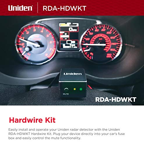 Uniden RDA-HDWKT Radar Detector Smart Hardwire Kit with Mute Button, LED Alert and Power LED, for Uniden R8, R7, R4, R3, R1, DFR9, DFR9BLK, DFR8, DFR7 and DFR6.