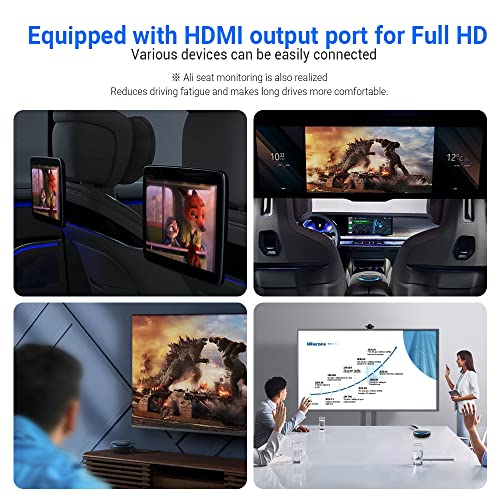 OTTOCAST PICASOU 2 CarPlay AI Box Stream Video, 2023 Newest Carplay & Android Auto Wireless Adapter - 4+64GB Android 10; Google Play YouTube, Netflix, Waze; HD HDMI Output, Support 4G Network, TF Card