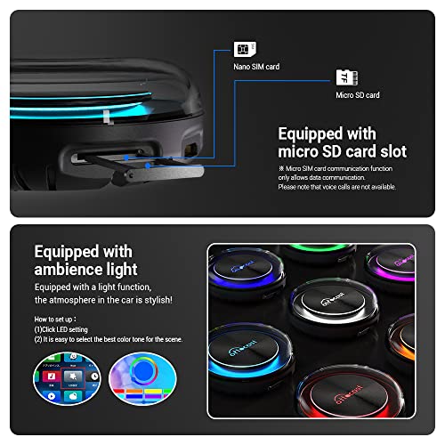 OTTOCAST PICASOU 2 CarPlay AI Box Stream Video, 2023 Newest Carplay & Android Auto Wireless Adapter - 4+64GB Android 10; Google Play YouTube, Netflix, Waze; HD HDMI Output, Support 4G Network, TF Card