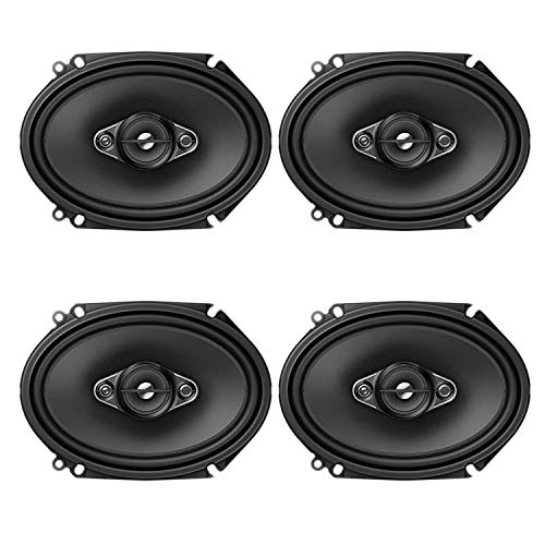 2 Pairs of Pioneer 5x7/ 6x8 Inch 4-Way 350 Watt Car Audio Speakers | TS-A6880F (4 Speakers) + Free Gravity Mobile Bracket Holder