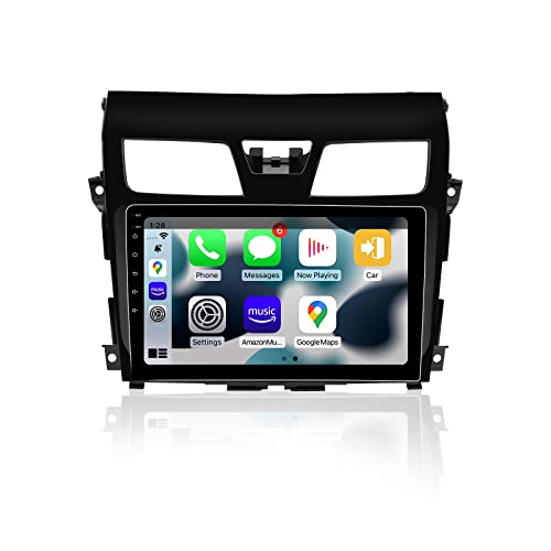 Wireless Apple Car Play Radio, ViaBecs 10.2β Bluetooth Car Stereo for 2014-2018 Nissan Altima Support Android Auto, Bluetooth 5.0, GPS Navigation, Subwoofer, SWC, 36-EQ DSP, AM/FM Car Radio Receiver