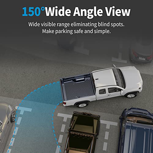 EWAY for Toyota Tundra 2007-2014 4.3" Rear View Mirror Monitor with Tailgate Handle Backup Camera Kit Parking Waterproof CCD Reverse Reversing Night Vision Car Safety Backing Auto Cameras