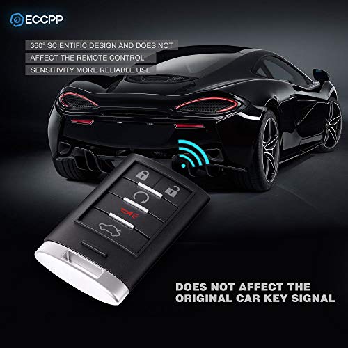 ECCPP 1x Replacement for Uncut Keyless Entry Remote Control Car Key Fob Shell Case for 05-14 Cadillac CTS/STS