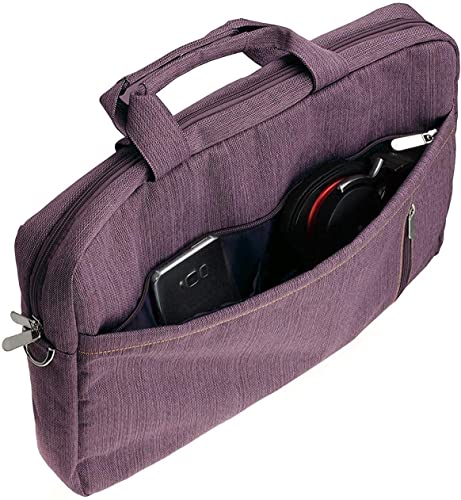 Navitech Purple Sleek Water Resistant Travel Bag - Compatible with NAVISKAUTO 14" Large Screen Portable Car Blu Ray DVD Player