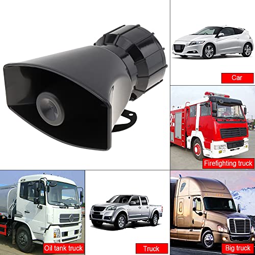 DriSentri 12V Car Horn Siren Sound 5 Tone Alarm Electric Horn 100W PA Speaker System Megaphone Loud for Car Train Boat Ship