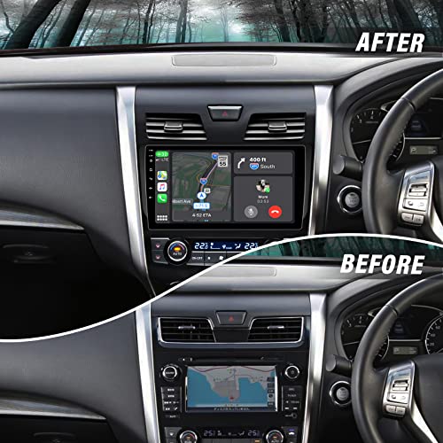 Wireless Apple Car Play Radio, ViaBecs 10.2β Bluetooth Car Stereo for 2014-2018 Nissan Altima Support Android Auto, Bluetooth 5.0, GPS Navigation, Subwoofer, SWC, 36-EQ DSP, AM/FM Car Radio Receiver