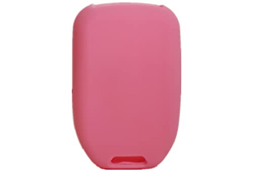 Silicone Smart Key Fob Cover Case Jacket Keyless Entry for Chevrolet Suburban Tahoe GMC Yukon XL HYQ1AA 6 Buttons Pink